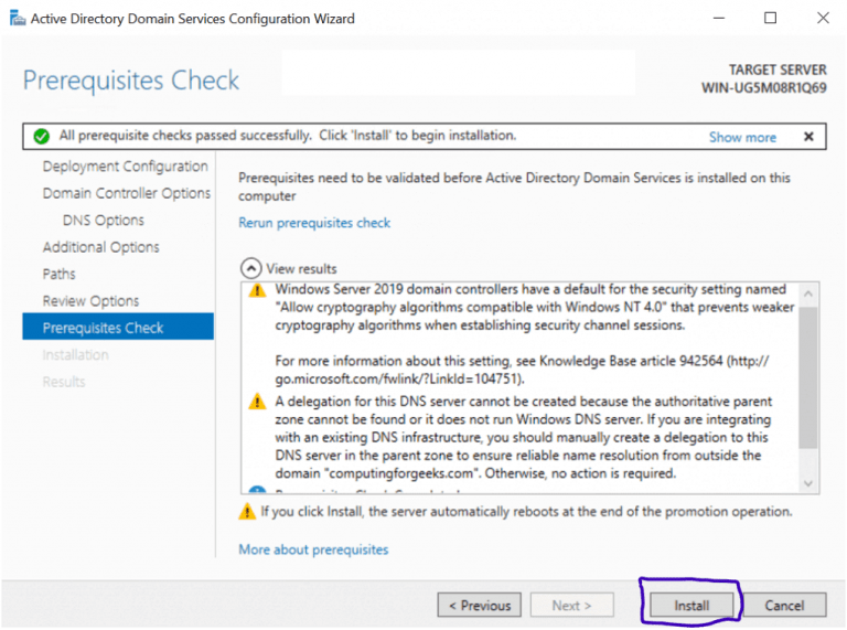 How to Install Active Directory Domain Services in Windows Server 2019