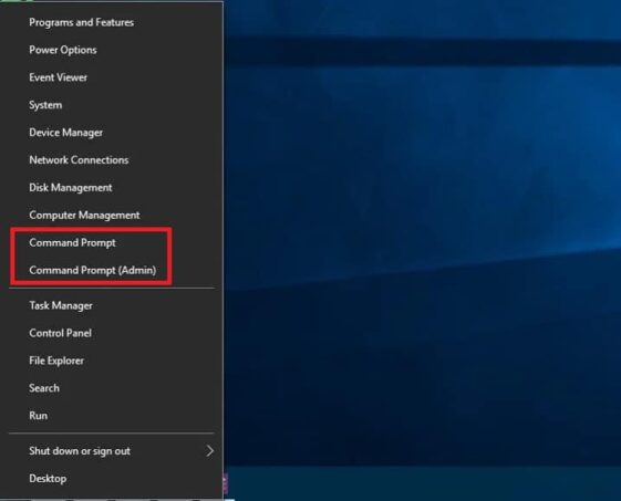 How to open Command Prompt in Windows 10